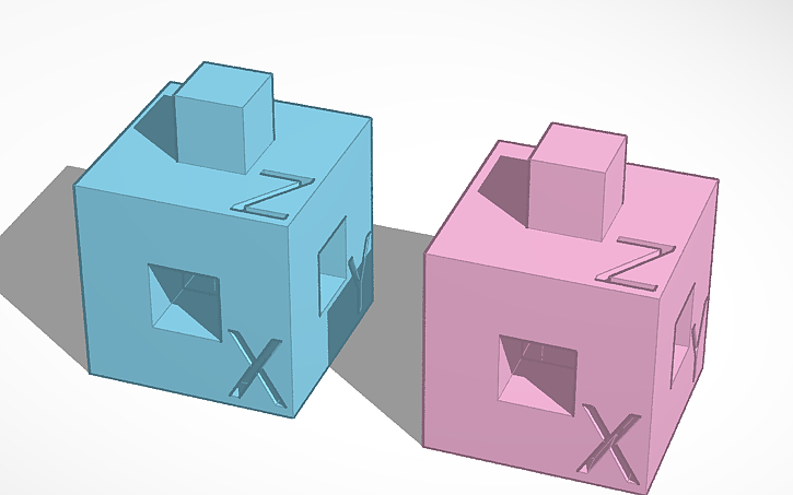 3D design Calibration cube & counting block - Tinkercad