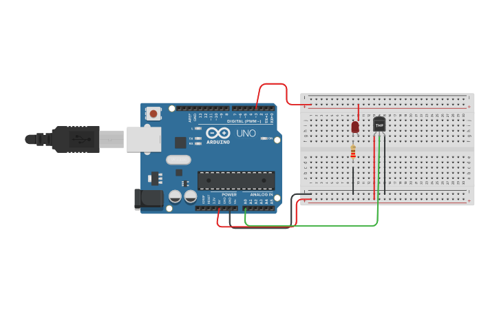 Circuit design Sensor 1 | Tinkercad