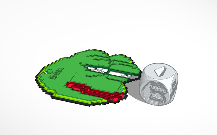 3D design The 3-D Pepe (Pixel Art) - Tinkercad