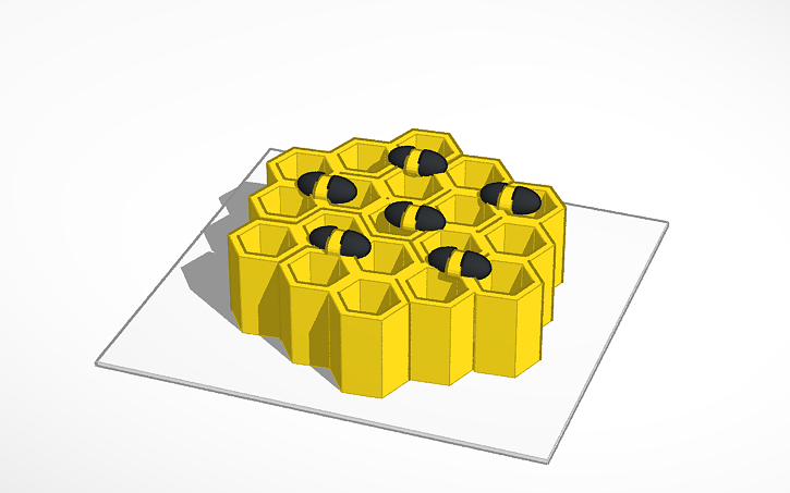 3D design beehive - Tinkercad