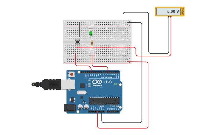 Circuit design Blink_with_Switch - Tinkercad