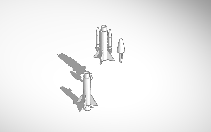 3D design Rocket Model - Tinkercad