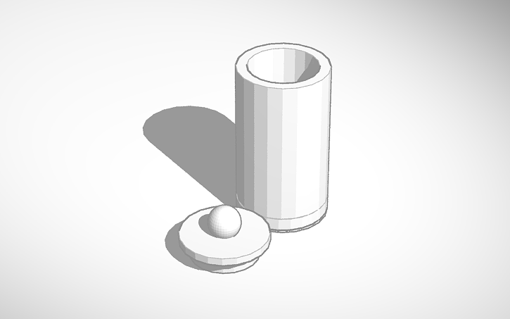 3d Design Tall Container With Lid Tinkercad