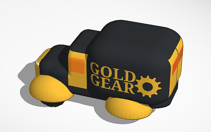 3d Design Gold Gear Transport Tinkercad