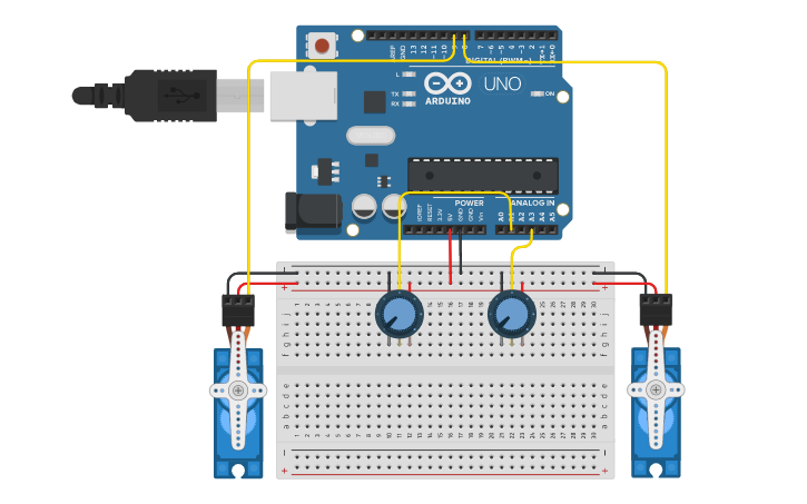 Circuit design Joystick - Tinkercad