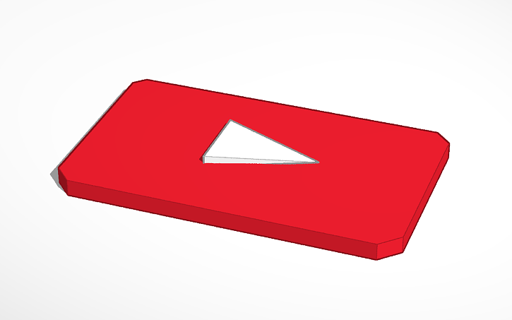 3D design Youtube Play Button - Tinkercad