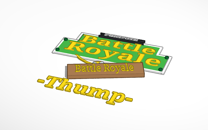 3D design Fortnite Battle royale BATTLE royale sign | Tinkercad