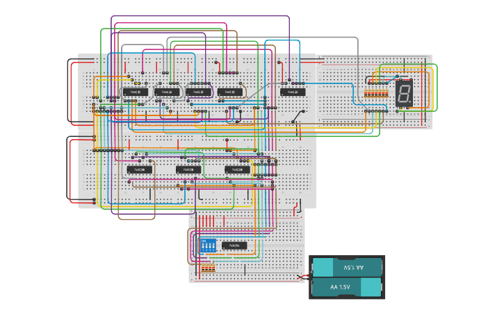 Circuit design PRACTICA #6-Display 7 segmentos | Tinkercad Circuit design PRACTICA #6-Display 7 segmentos | Tinkercad