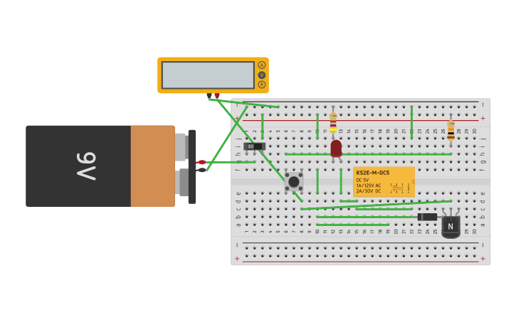 Circuit design Self Latching Relay - Tinkercad