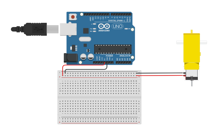 Circuit design Exemple of motor DC Arduino - Tinkercad