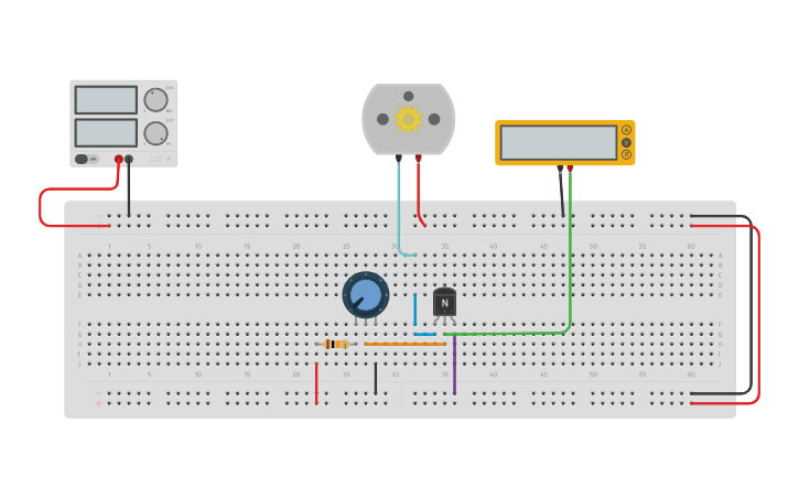 Circuit design Circuito motor CC | Tinkercad