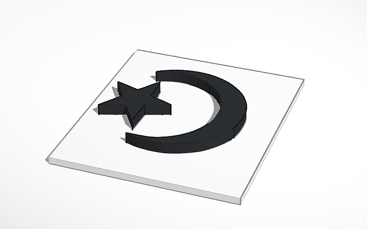 3D design Islam Sign! - Tinkercad