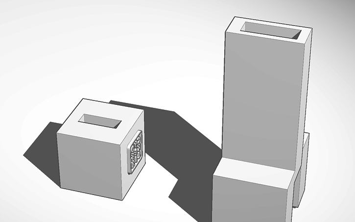 3D design Creeper USB stick case - Tinkercad