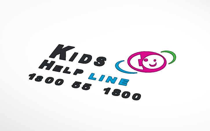 3D design kids helpline logo | Tinkercad
