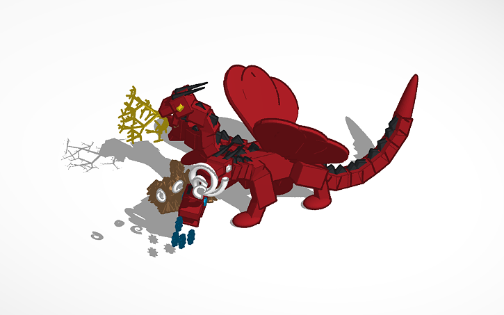 3D design Winged Multi Magic Hydra | Tinkercad