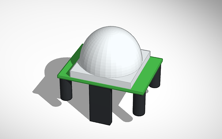 3D design PIR sensor HC-SR501 - Tinkercad