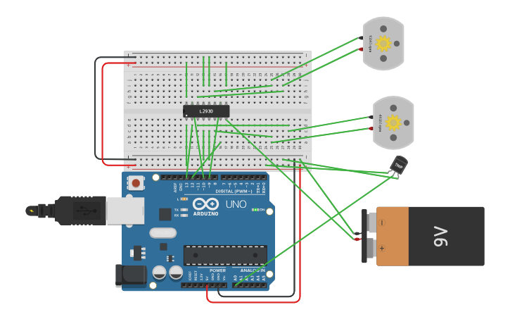 Circuit Design Two Wheeled Circuit Tinkercad