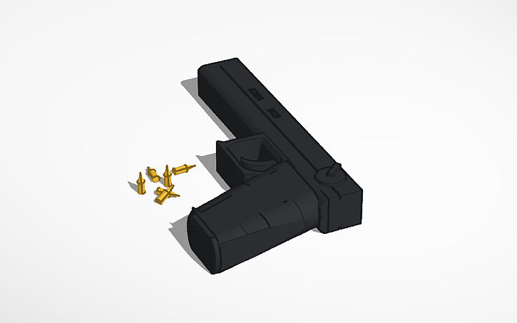 3D design Glock 18 plain - Tinkercad
