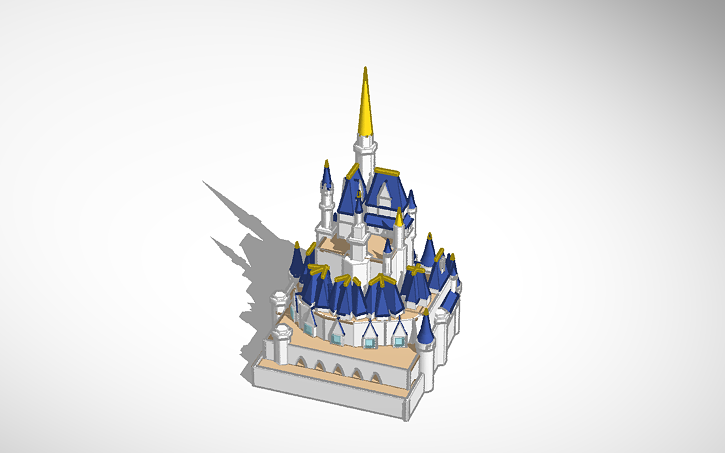3D design disney castle - Tinkercad
