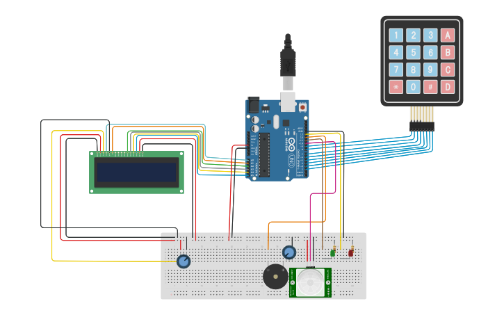 Circuit design Alarm Circuit - Tinkercad