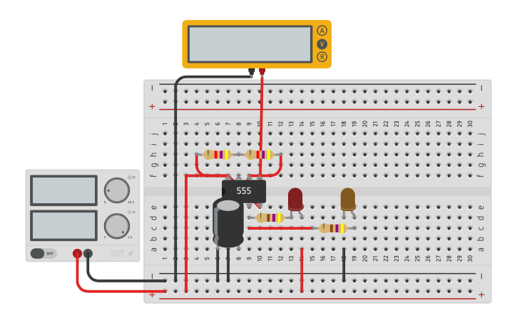 Circuit Design 555 Timer Tinkercad