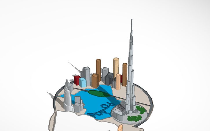 3D design Downtown Dubai - Tinkercad