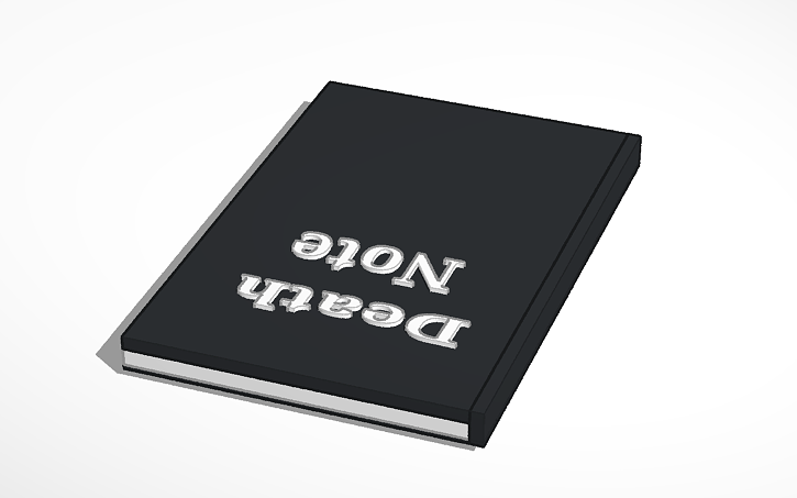 3D design Death Note - Tinkercad