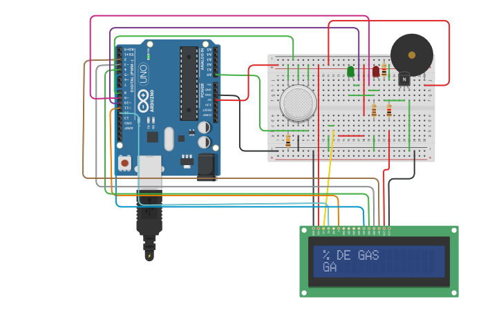 Circuit design SENSOR DE GAS - Tinkercad Circuit design SENSOR DE GAS - Tinkercad