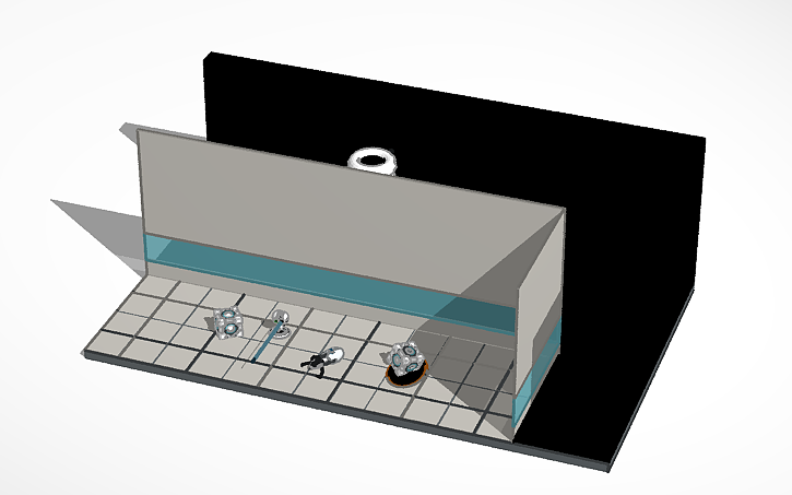 3D design aperture science test chamber - Tinkercad