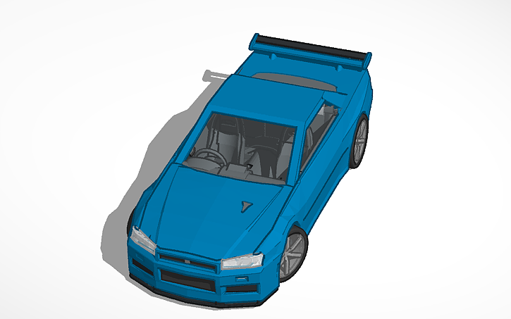 3D design Nissan Skyline GTR (R34) - Tinkercad