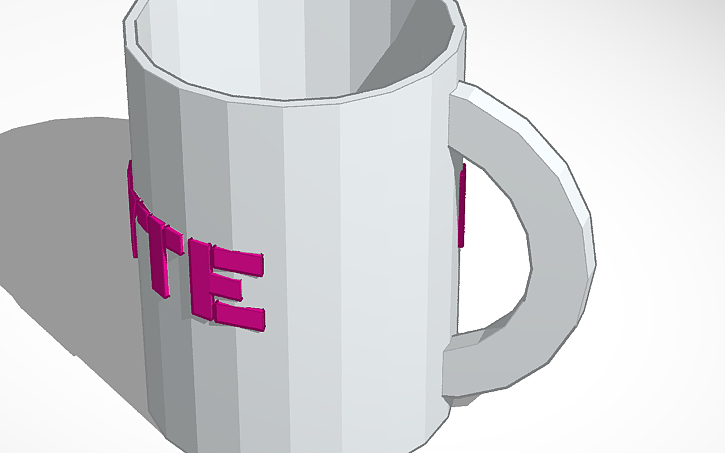 3D design Mug With Text - Tinkercad