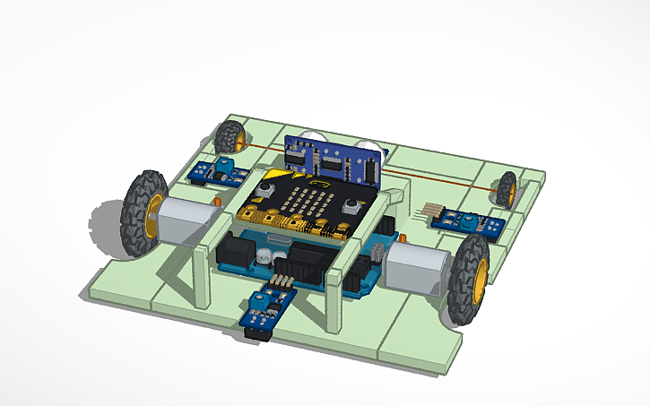 3D design feedback sumobot - Tinkercad