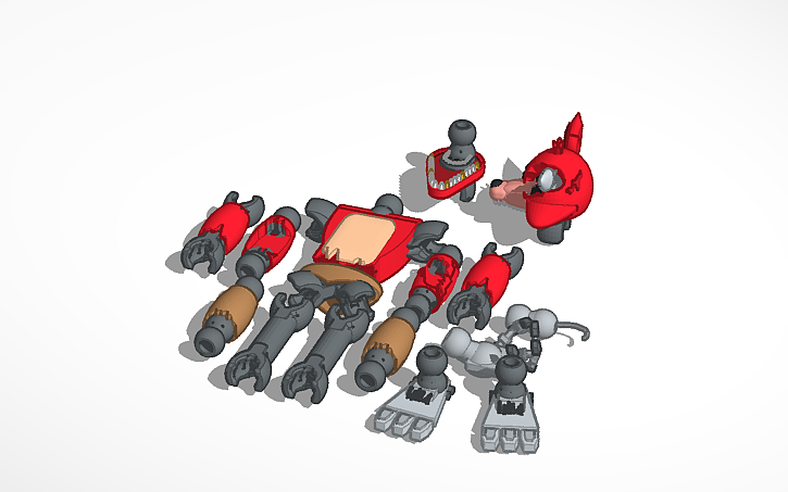 3D design foxy figure posable. - Tinkercad