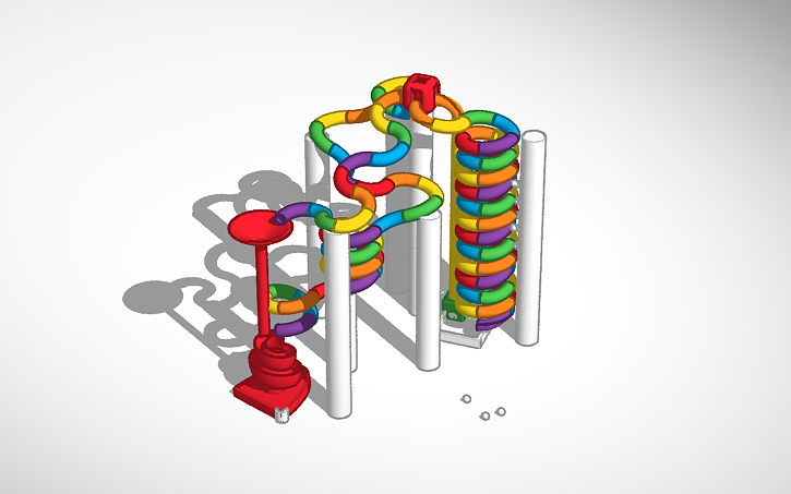 3D design marble maze with marbles - Tinkercad