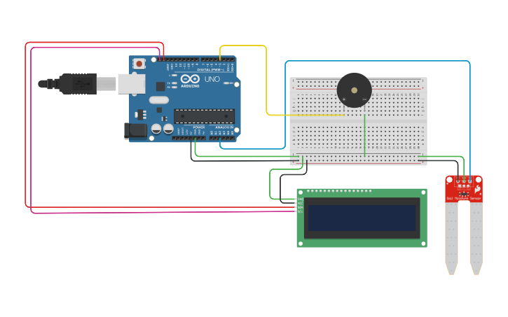 Circuit design soil moisture sensor - Tinkercad