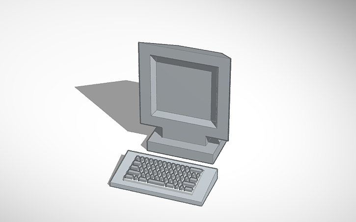 3D design Monitor and Keyboard Combo | Tinkercad