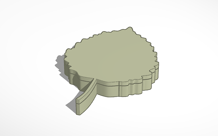 3D design Leaf Stamp - Tinkercad