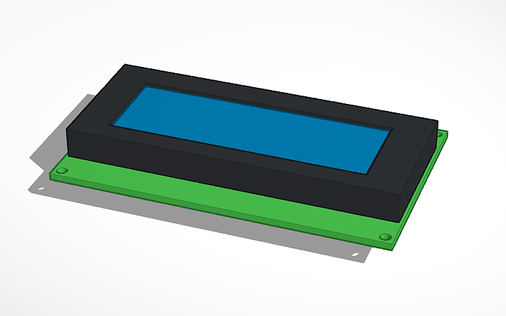 3D design 20x4 LCD I2C - Tinkercad