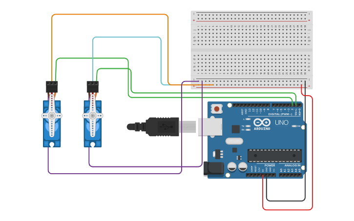 Circuit design Servo Motor Michael | Tinkercad