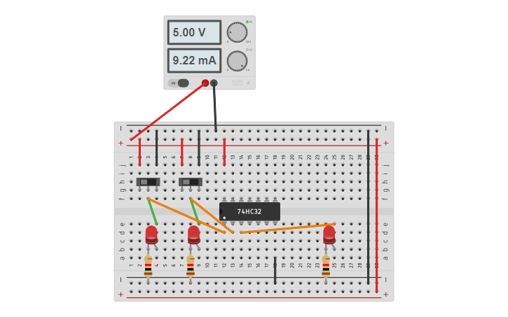 Circuit design PORTA E (AND) | Tinkercad