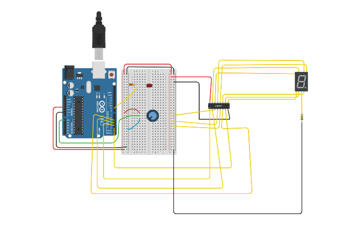Circuit design Copy of Analog In, Serial Out | Tinkercad