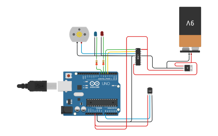 Circuit Design Ac Otomatis Berbasis Dc Motor Dengan Sensor Suhu Tmp36