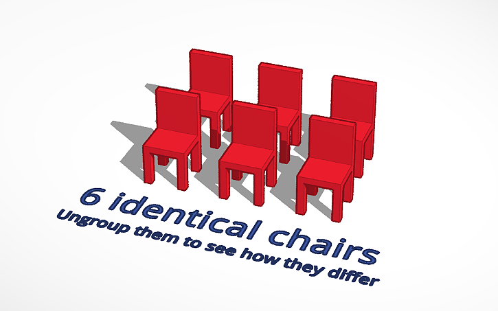 3D design Understanding Structure- 6 Chairs | Tinkercad