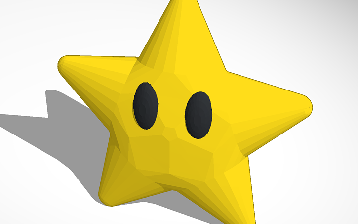 3D design Mario Galaxy Star - Tinkercad