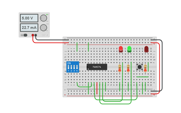 Circuit design FLIP FLOP CIR 3D | Tinkercad