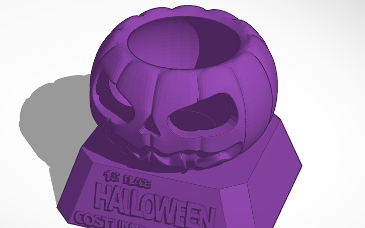 3D design Halloween trophy - Tinkercad