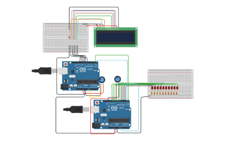 Circuit design Copy of dos Arduinos Serial | Tinkercad Circuit design Copy of dos Arduinos Serial | Tinkercad