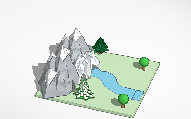 3D design Montañas - Tinkercad