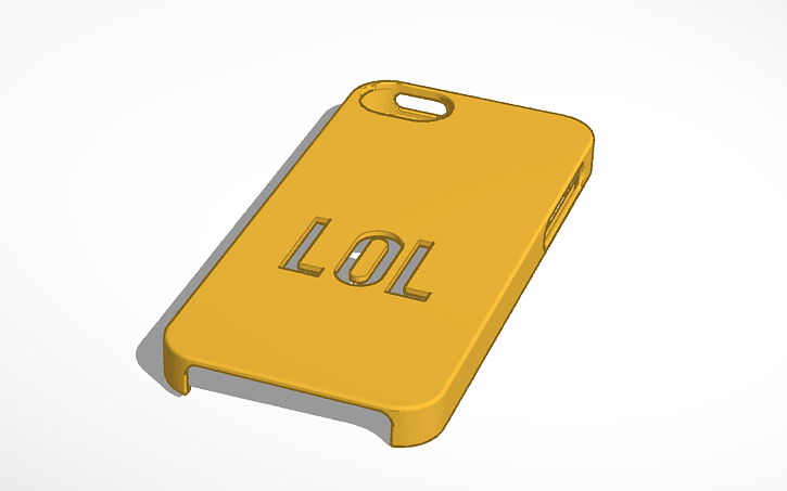 3D design lol gold iphone case | Tinkercad