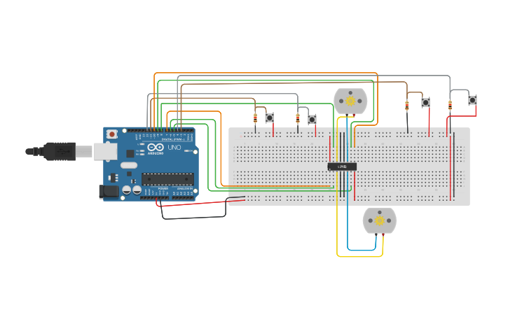 Circuit design Motor DC - L293D - Gervazio - Tinkercad